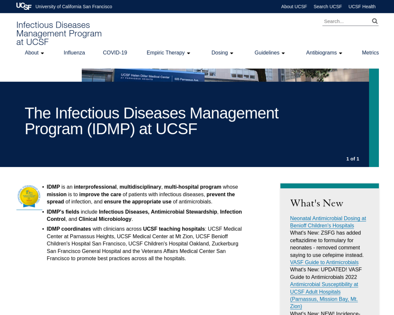 Infectious Diseases Management Program | UCSF Websites Infectious Diseases Management Program | UCSF Websites